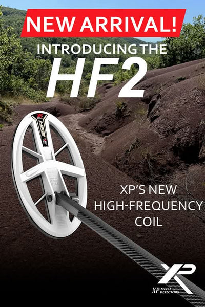 XP Deus 2 HF2 Elliptical Coil - 9.5" x 5" - Lower Stem and Coil Cover